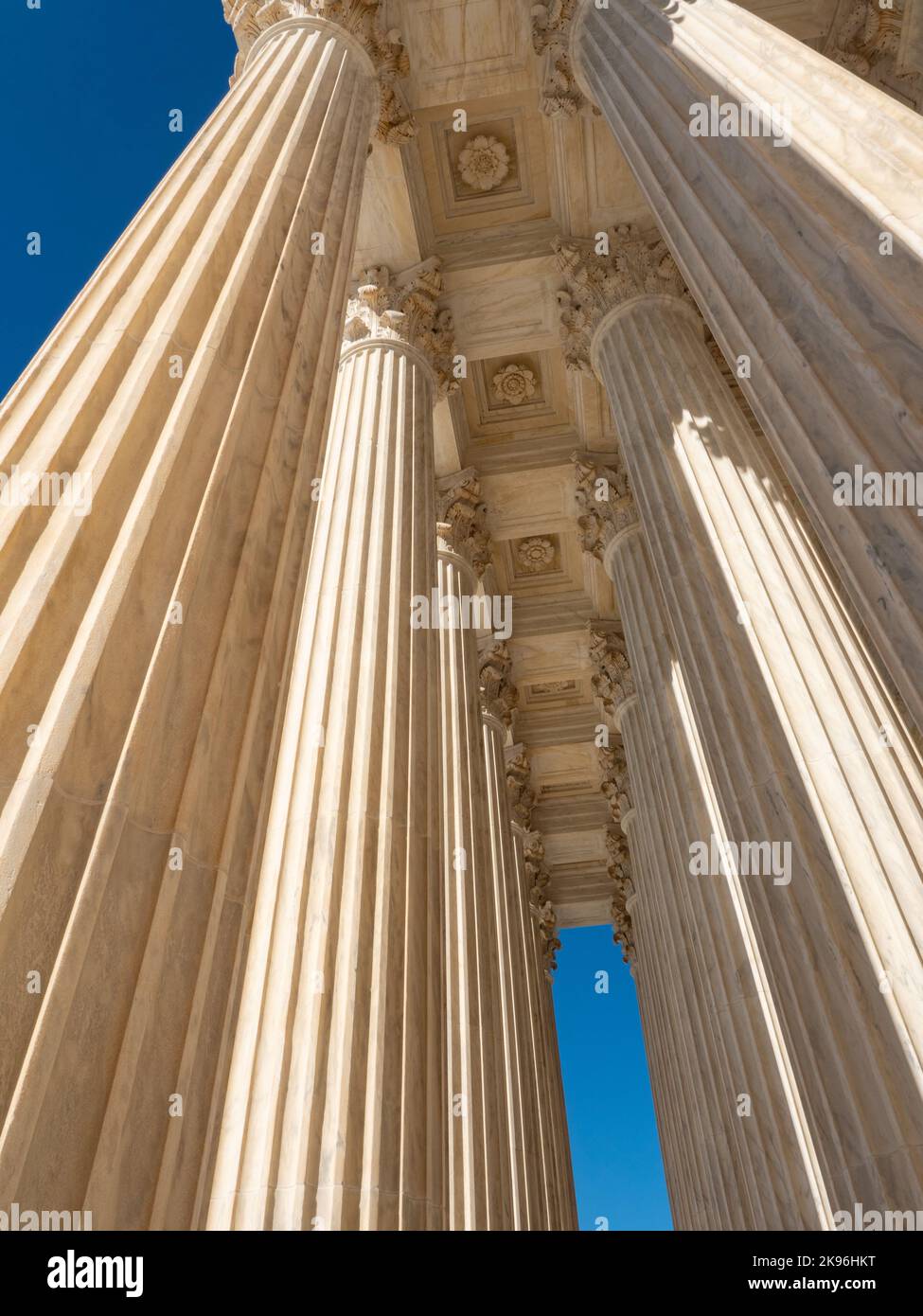 The columns at the Supreme Court building with The Contemplation of ...