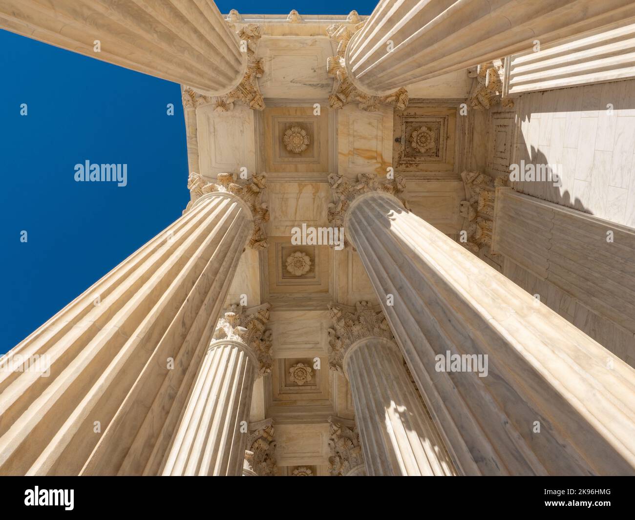 The columns at the Supreme Court building with The Contemplation of ...
