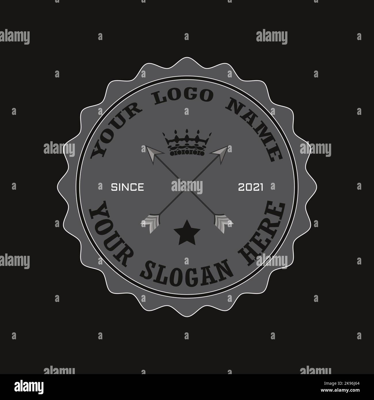 A logo icon on a black isolated background Stock Vector Image & Art - Alamy