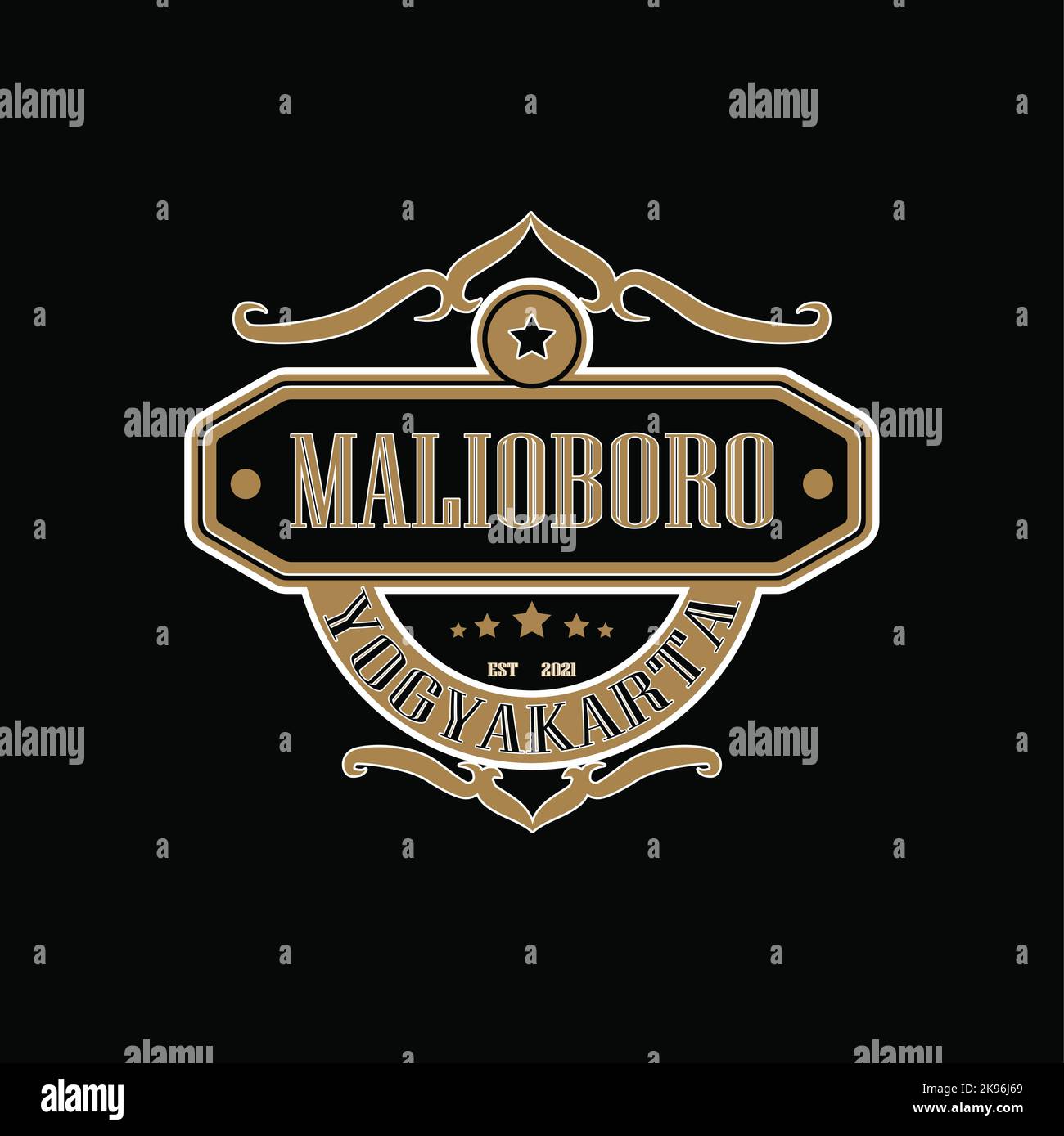 A logo icon on a black isolated background Stock Vector Image & Art - Alamy