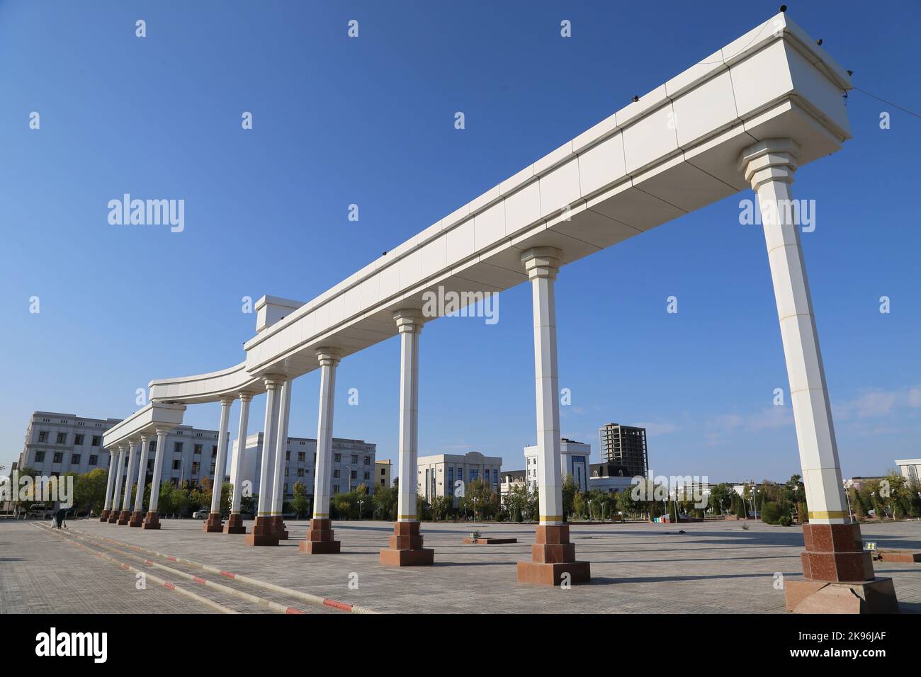 Colonnade in front of the Department of Justice, Islam Karimov Street ...