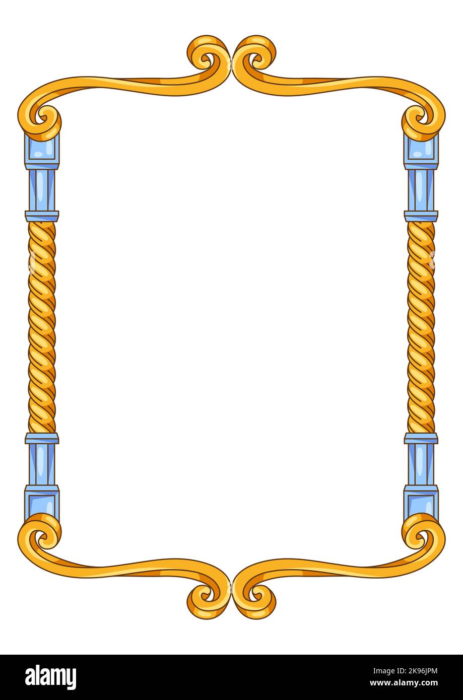 Vintage Frame Border Design Vector 3d Realistic Black And Golden