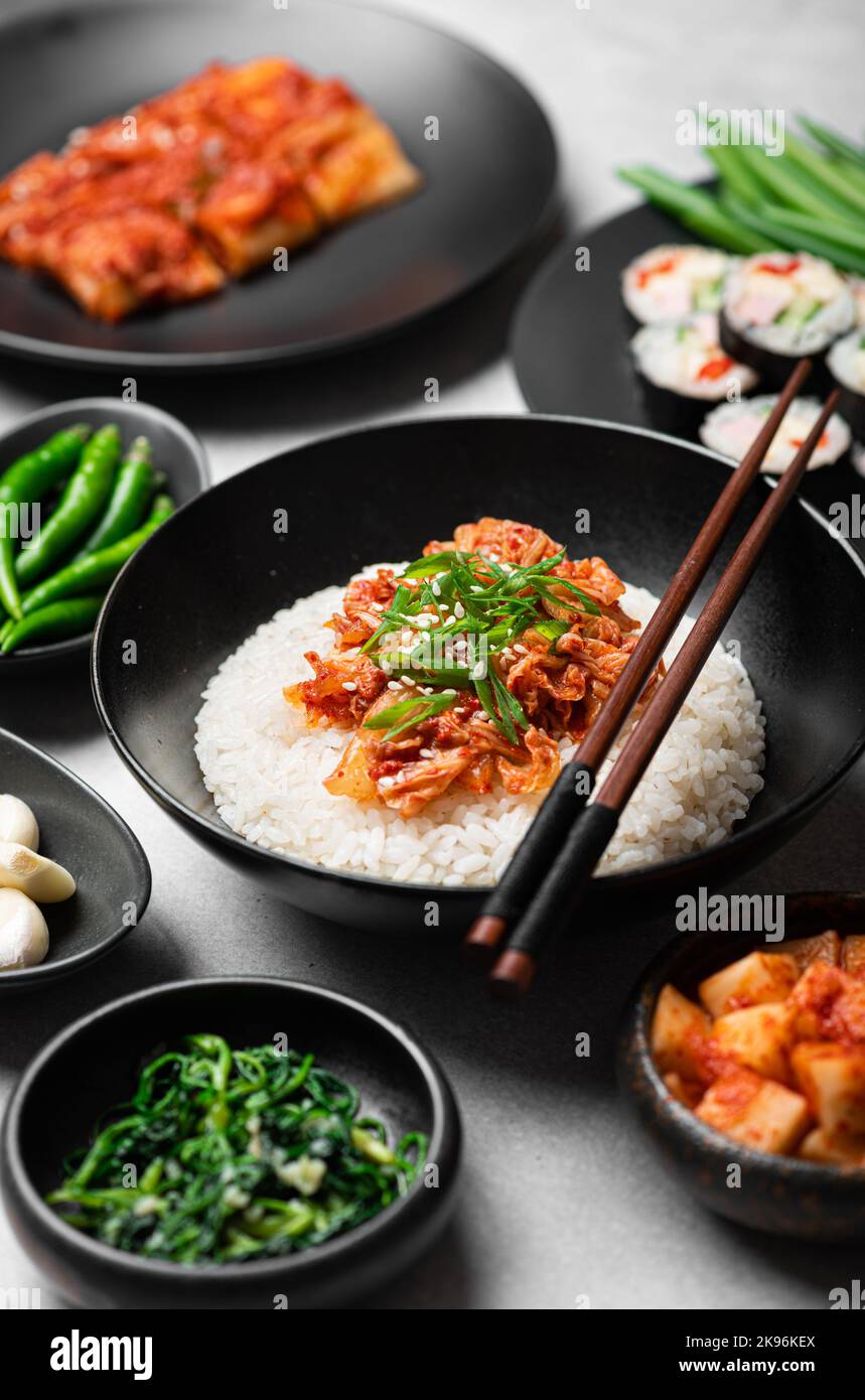 Set asian cuisine dishes hi-res stock photography and images - Alamy