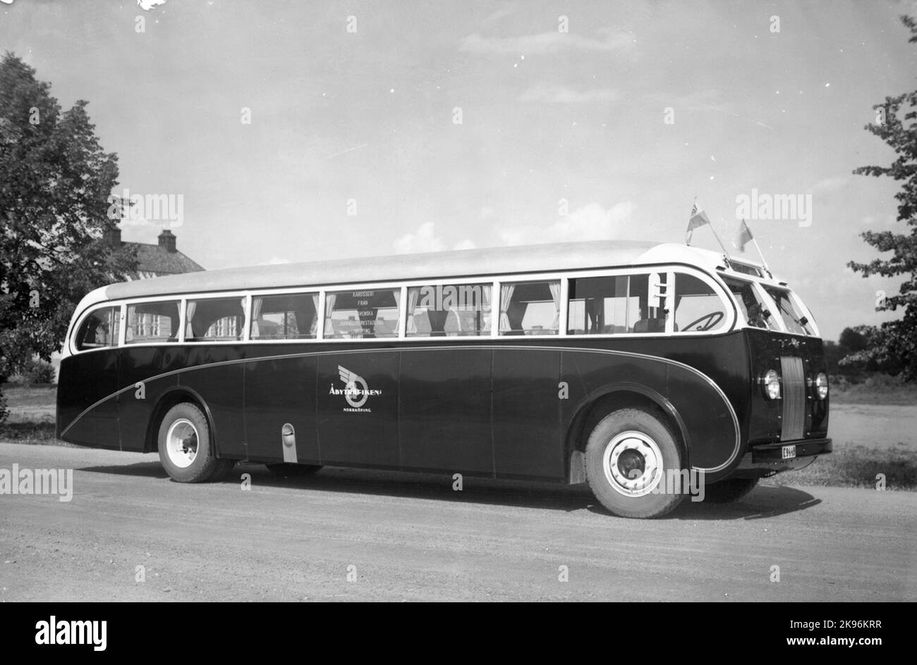 Delivery photo of Scania bus manufactured for Åbyrafiken. The body made ...