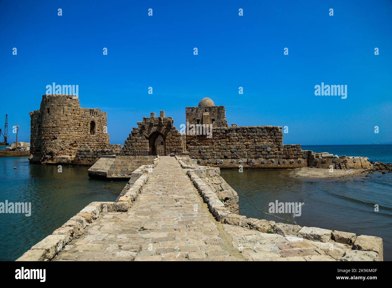The Sidon Sea Castle on a sunny day Stock Photo - Alamy