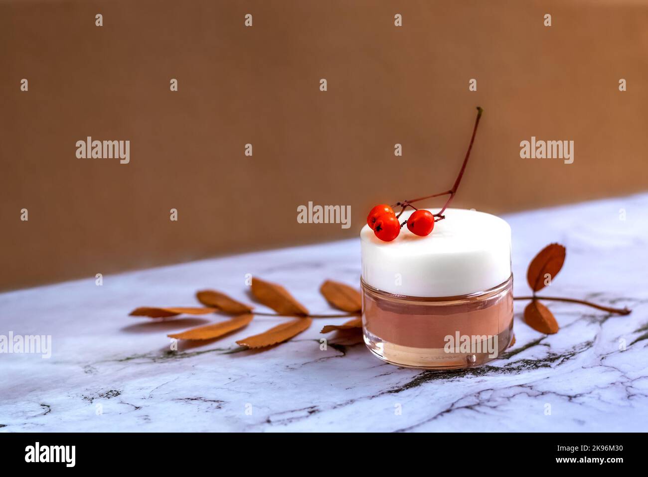 Composition with a jar of natural cream (cleansing mask made of clay ...