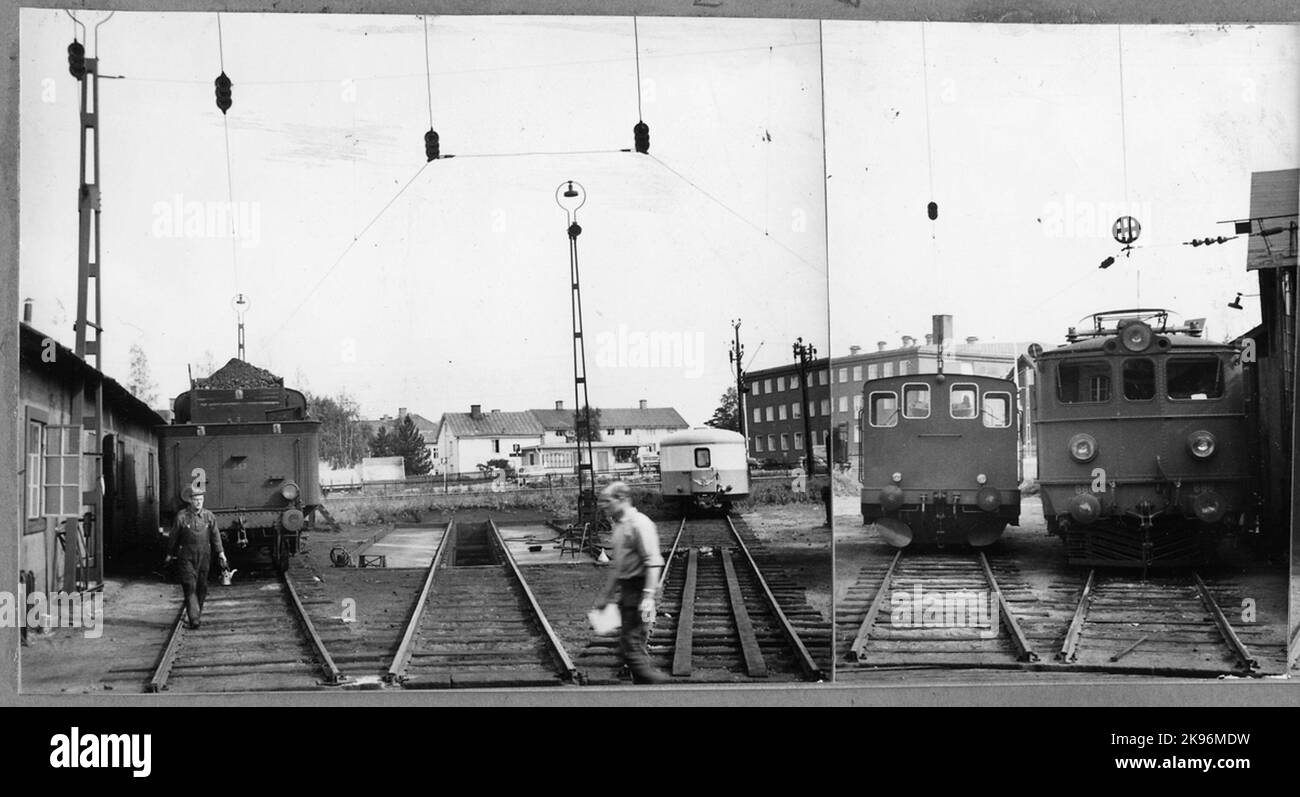 State Railways, SJ E 957, rail bus trailer, Lokomotor Z4 and SJ MA 880 ...