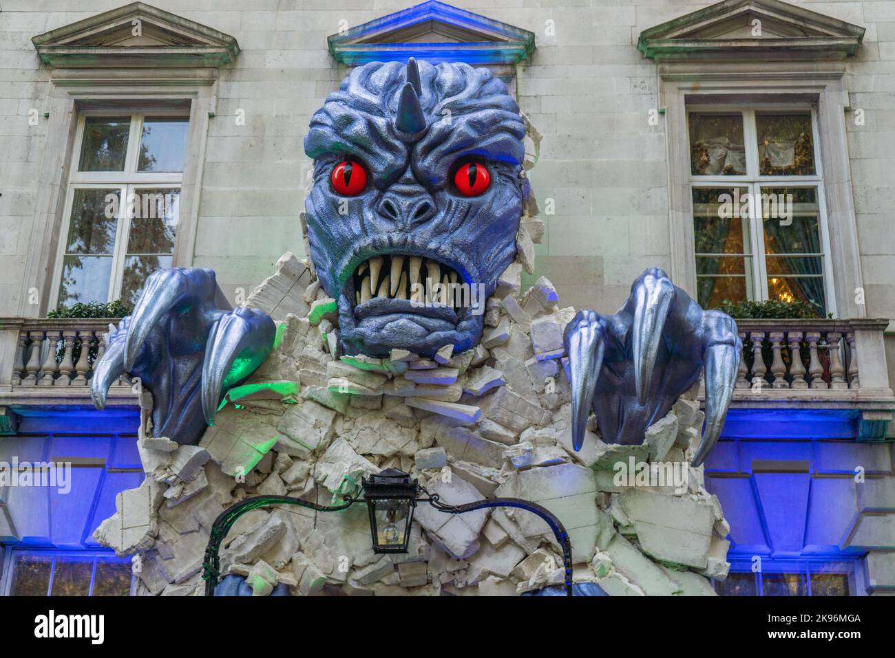 London UK. 26 October 2022 . Halloween inspired facade at Annabel's ...