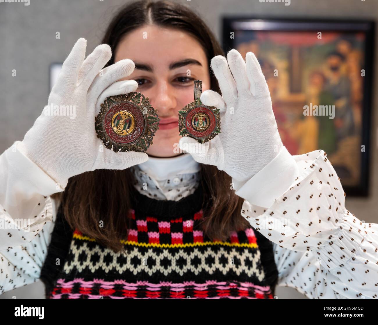 The Order of Al Nahda, First Class, star, badge and sash awarded to ...