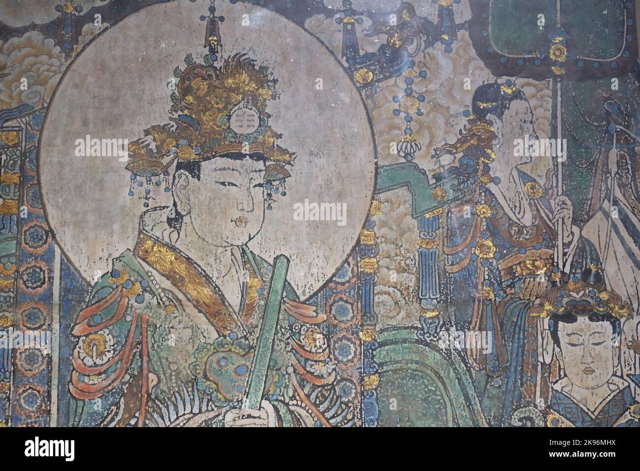 A beautiful painting of a queen from the Zhou dynasty in the Temple of ...