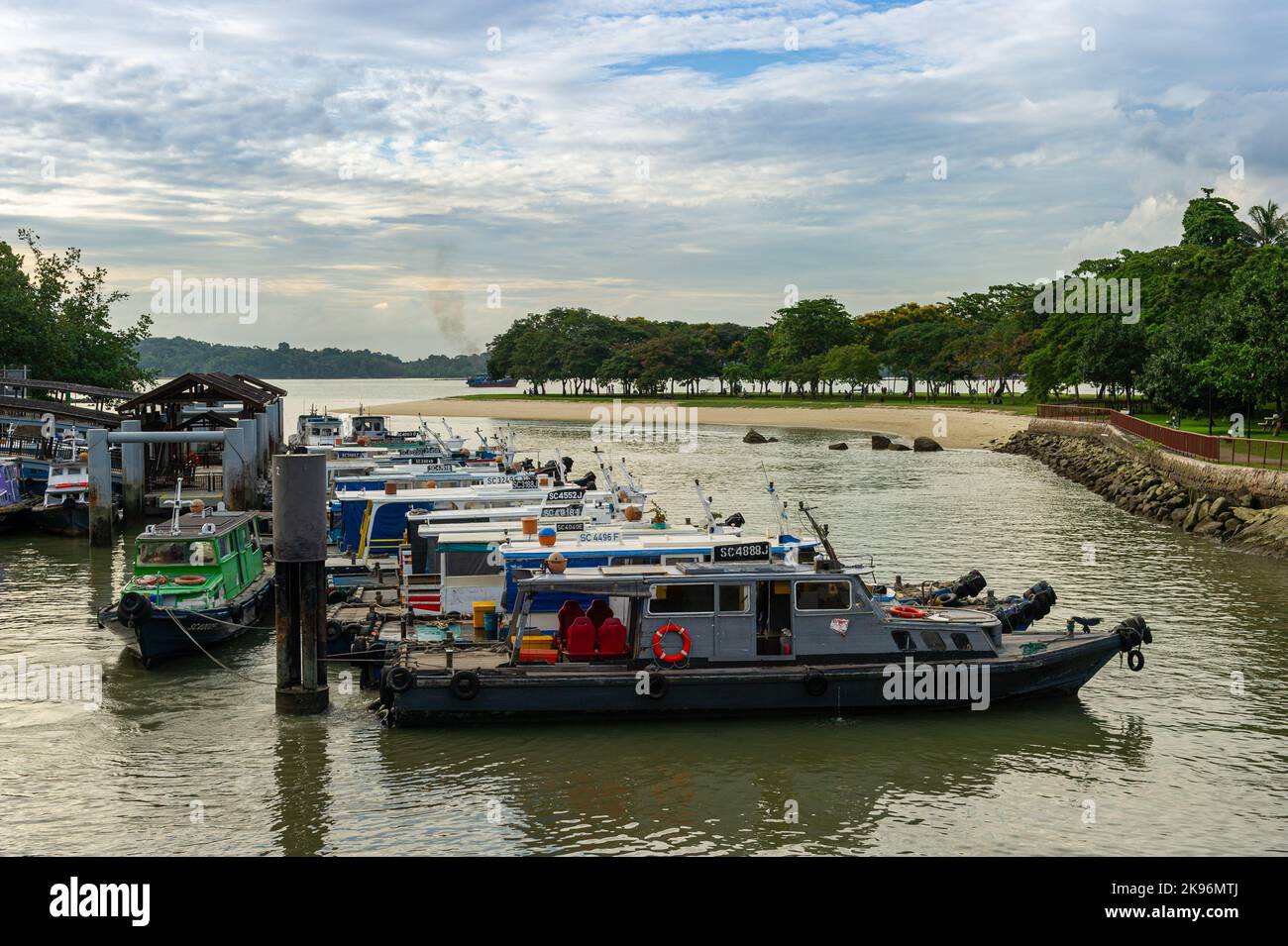 Fishing boats moored at Sungai Changi, Singapore Stock Photo - Alamy