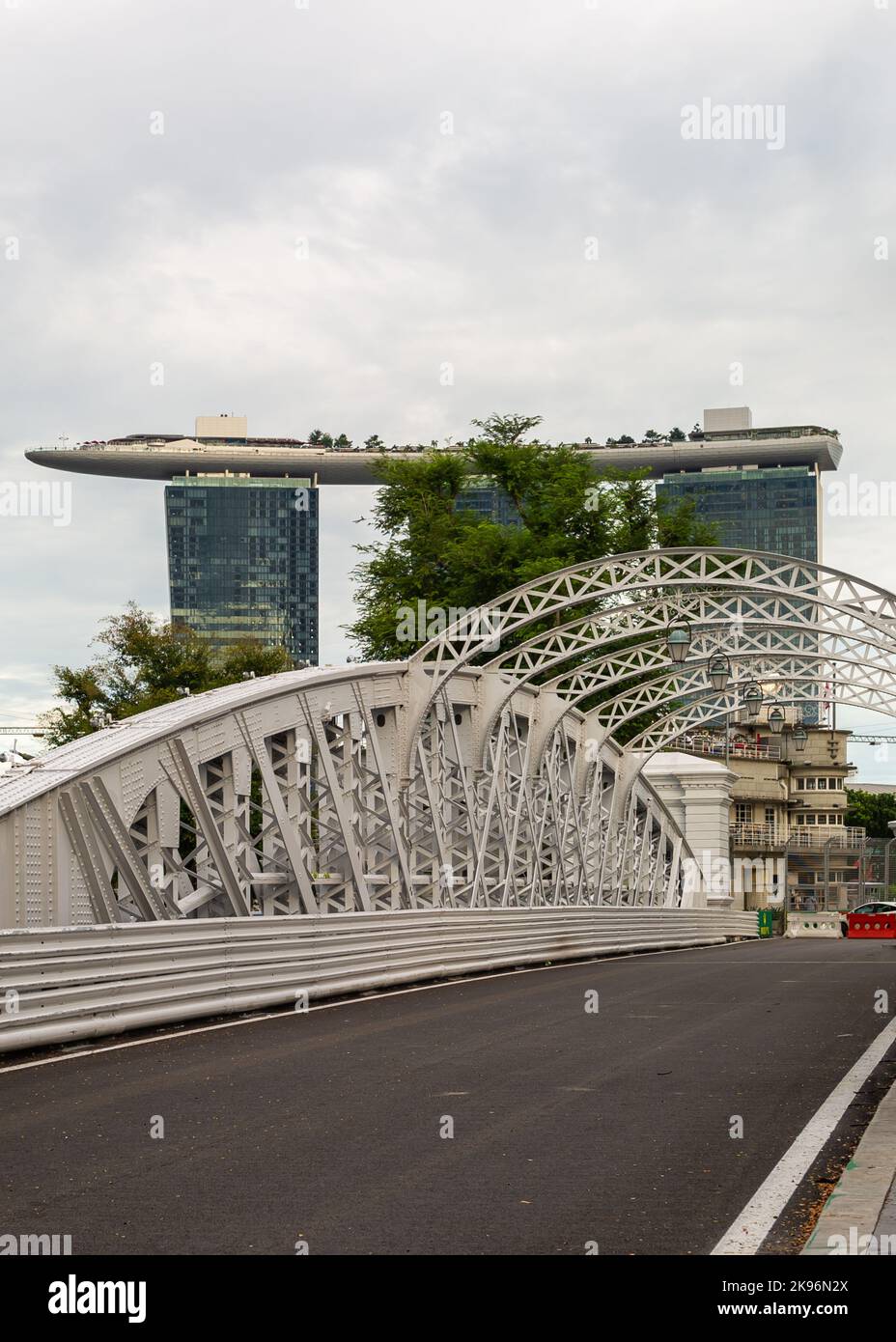 The Anderson Bridge, Singapore, immediately following the F1 street ...