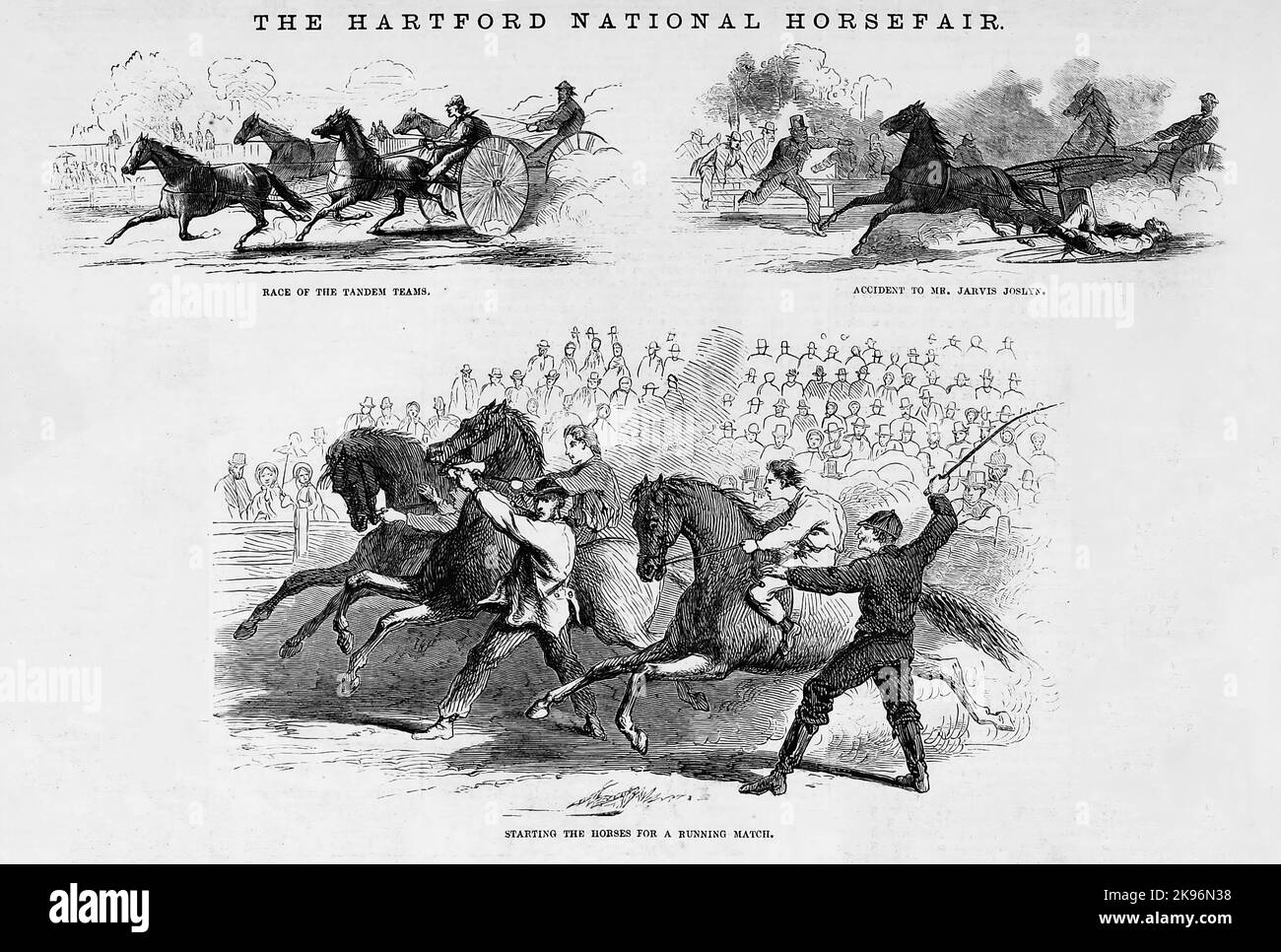 The Hartford, New York, National Horse Fair - Race of the tandem teams ...