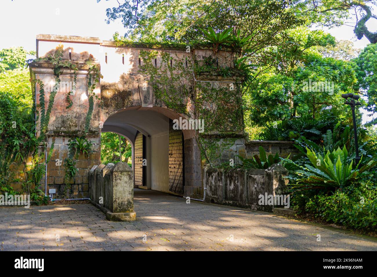 The historic gates to Fort Canning, Singapore Stock Photo - Alamy