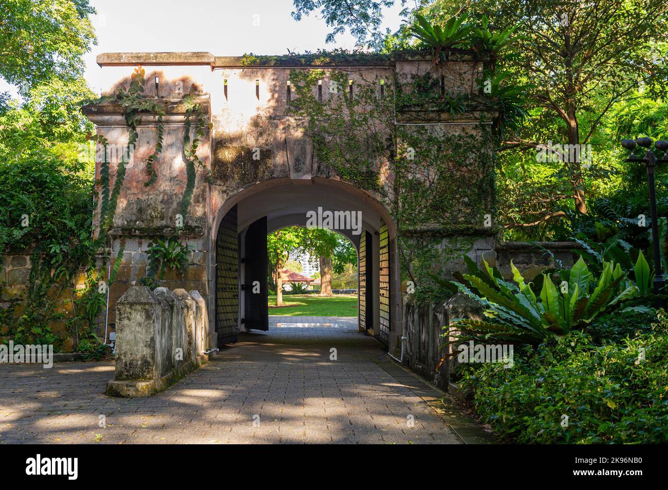 The historic gates to Fort Canning, Singapore Stock Photo - Alamy