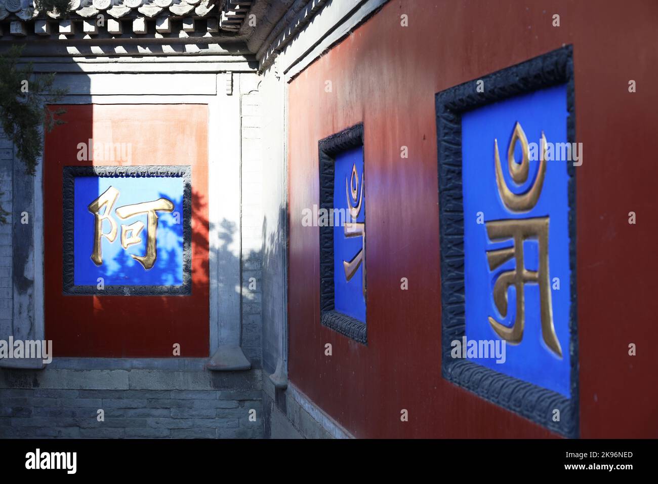 The details of the architecture in the Xisi Hongci Guangji Temple in ...
