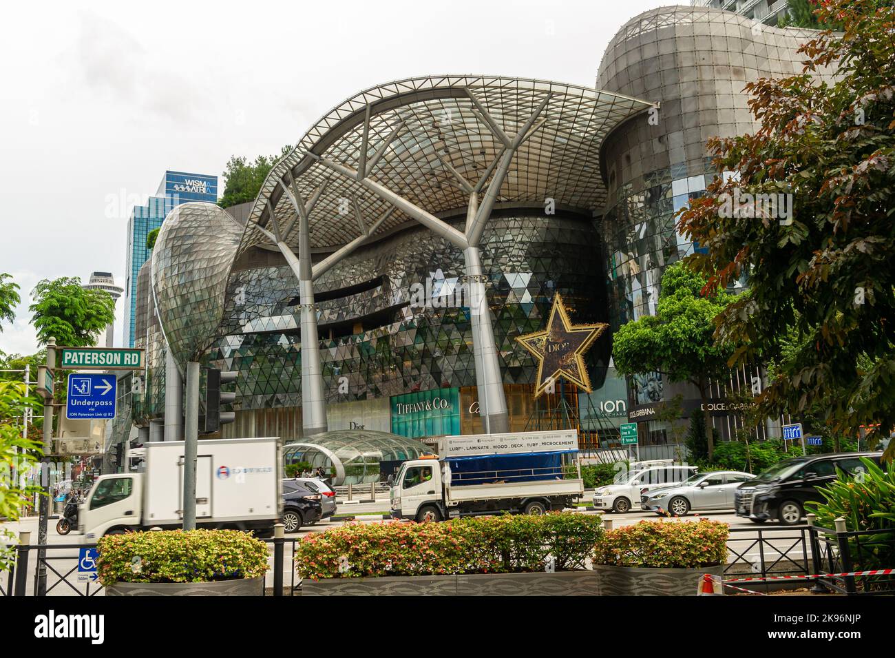 Ion Orchard shopping mall, Singapore, taken from Paterson Road Stock ...