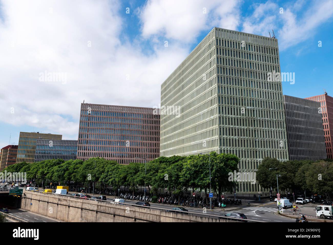 Barcelona, Spain - September 21, 2022: Facade of a modern office ...