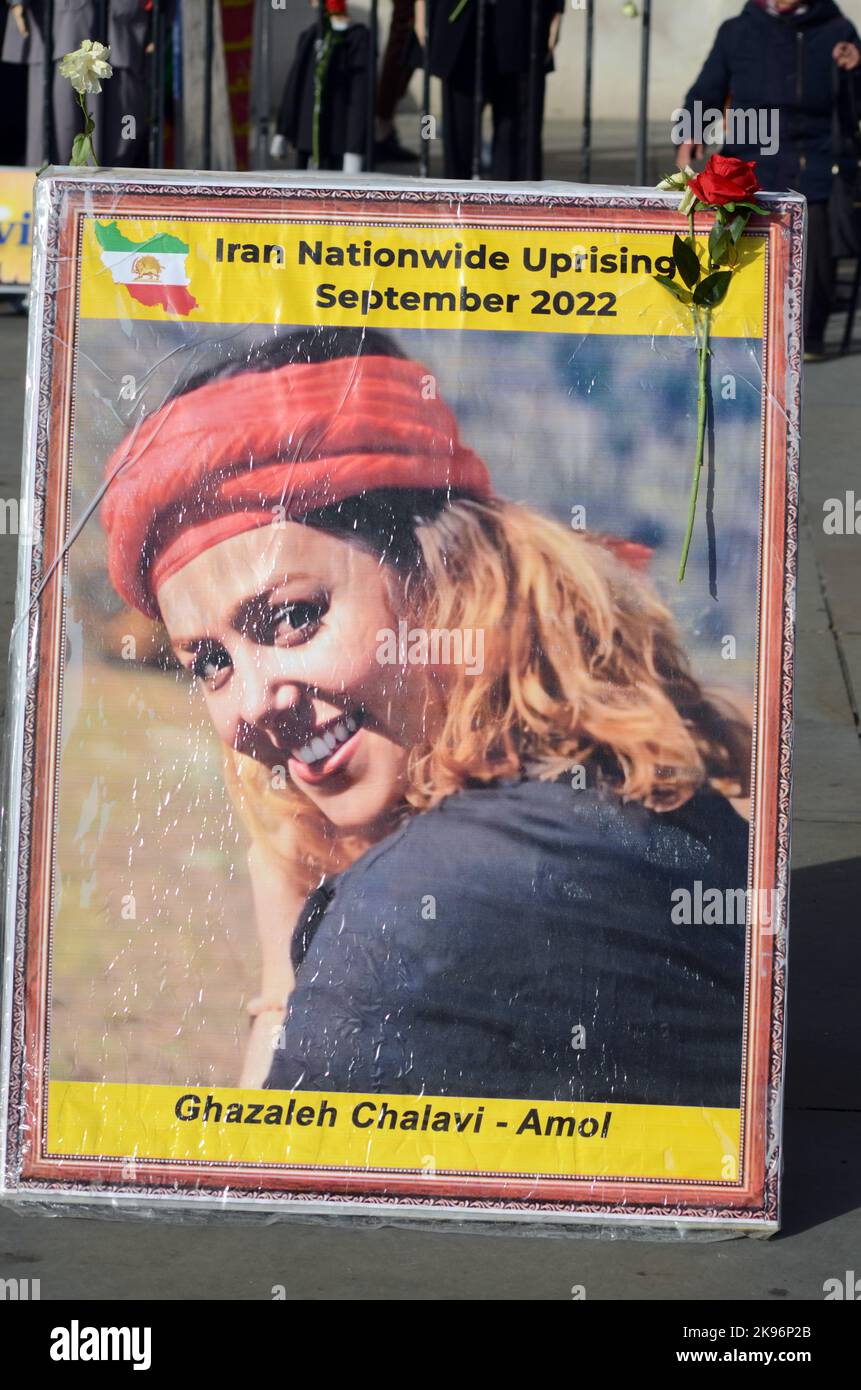 London, UK. 26th Oct, 2022. Protest in London in Trafalgar Square about ...