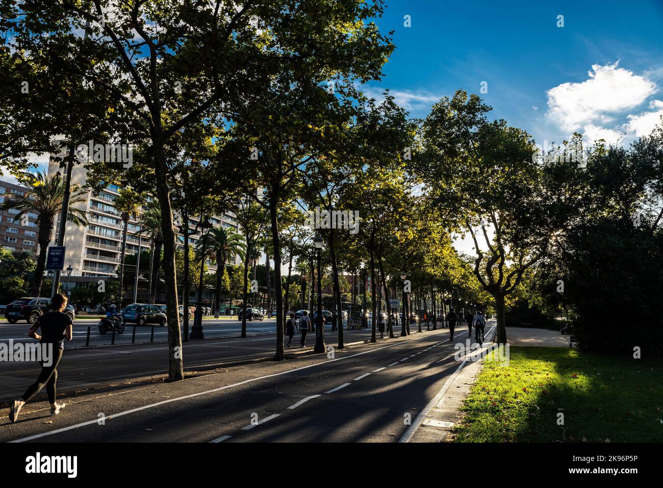 Barcelona, Spain - October 3, 2022: People and traffic around in ...