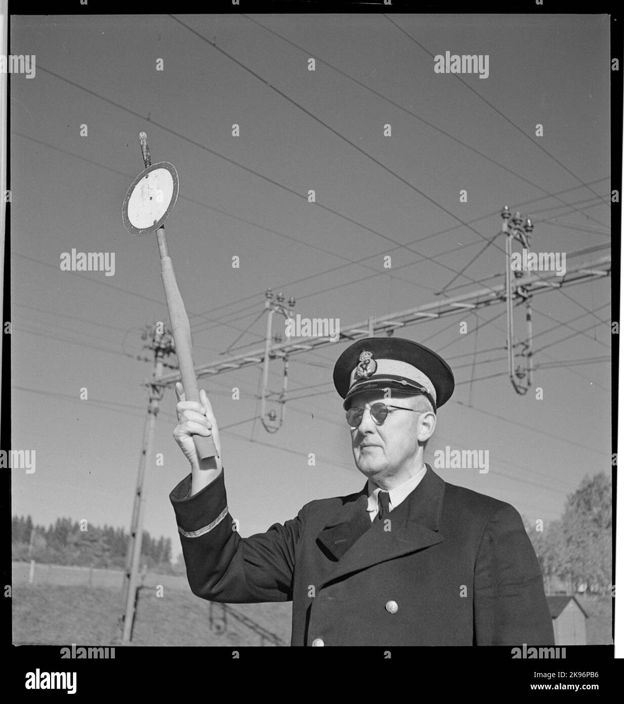 Stins with signaling spade Stock Photo - Alamy