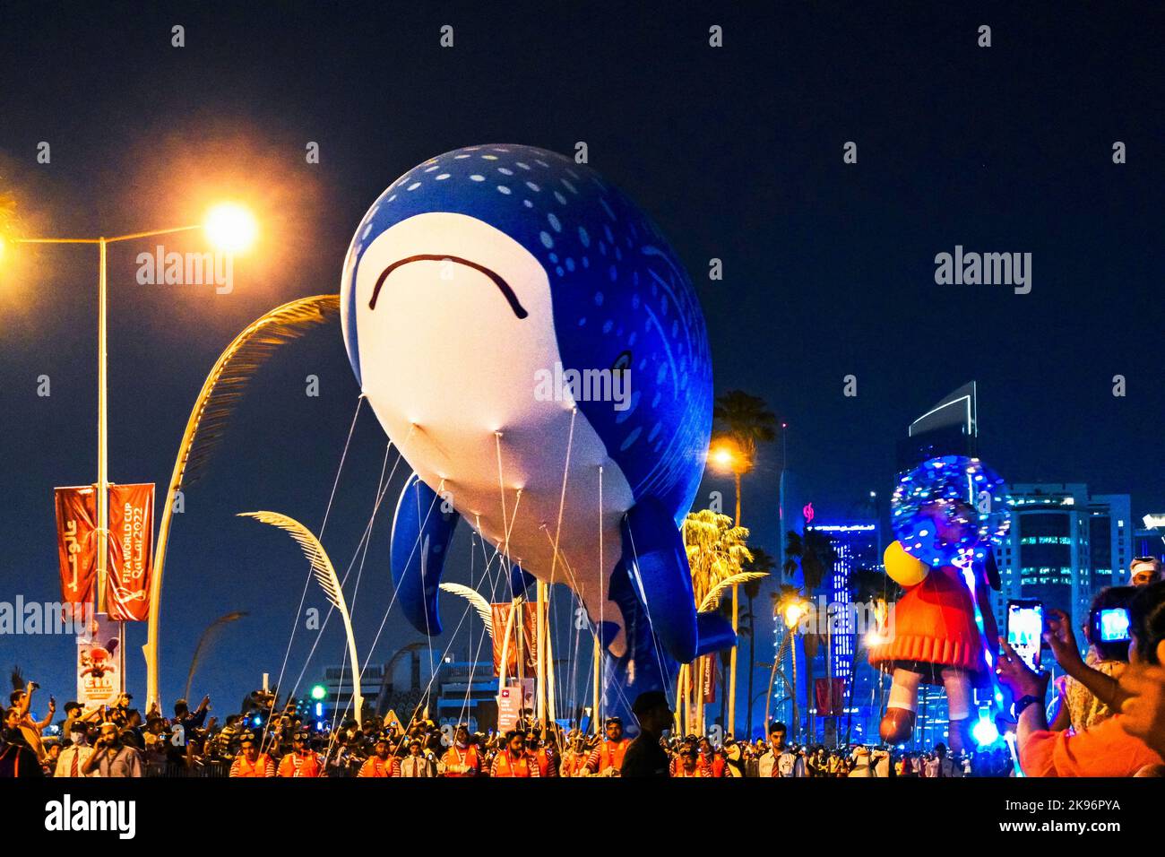 The Great Ballon Parade in the Corniche street to celebrate FIFA World ...