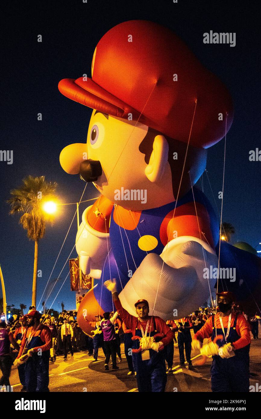The Great Ballon Parade in the Corniche street to celebrate FIFA World ...