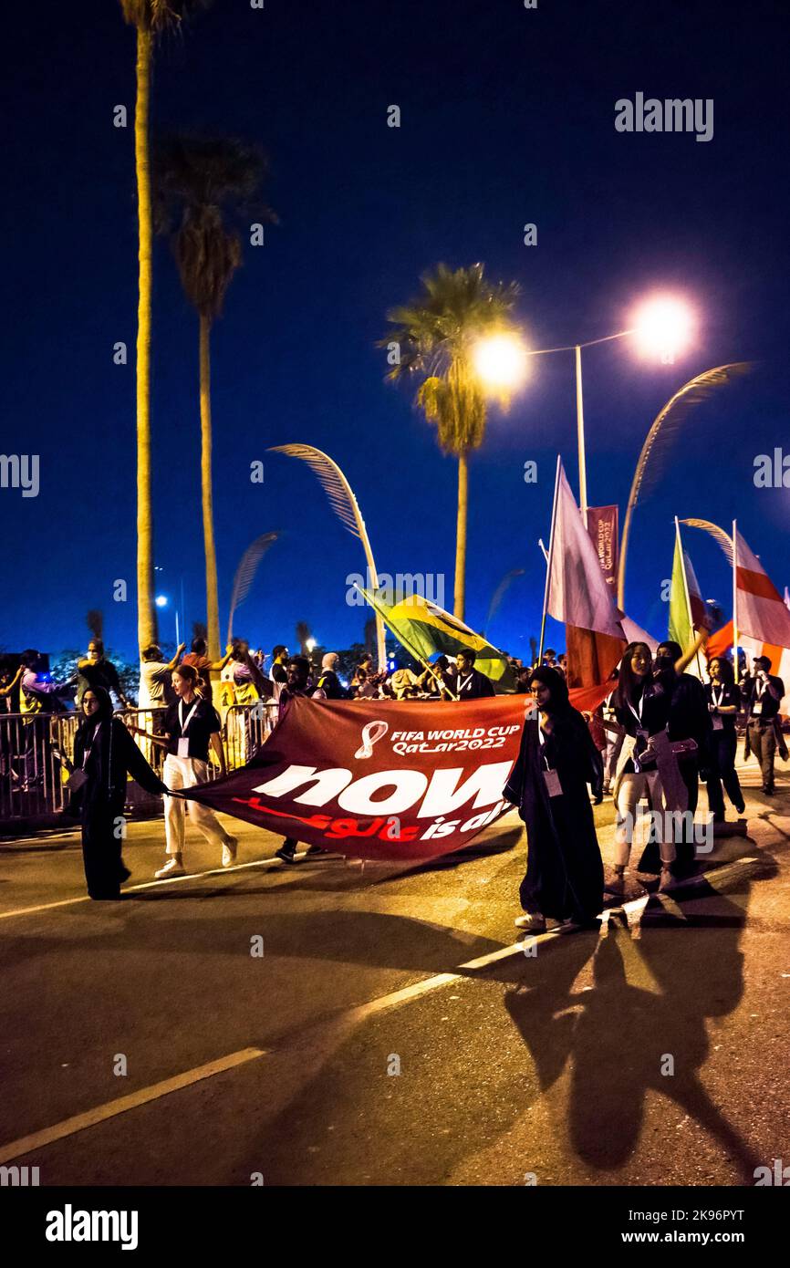 The Great Ballon Parade in the Corniche street to celebrate FIFA World ...