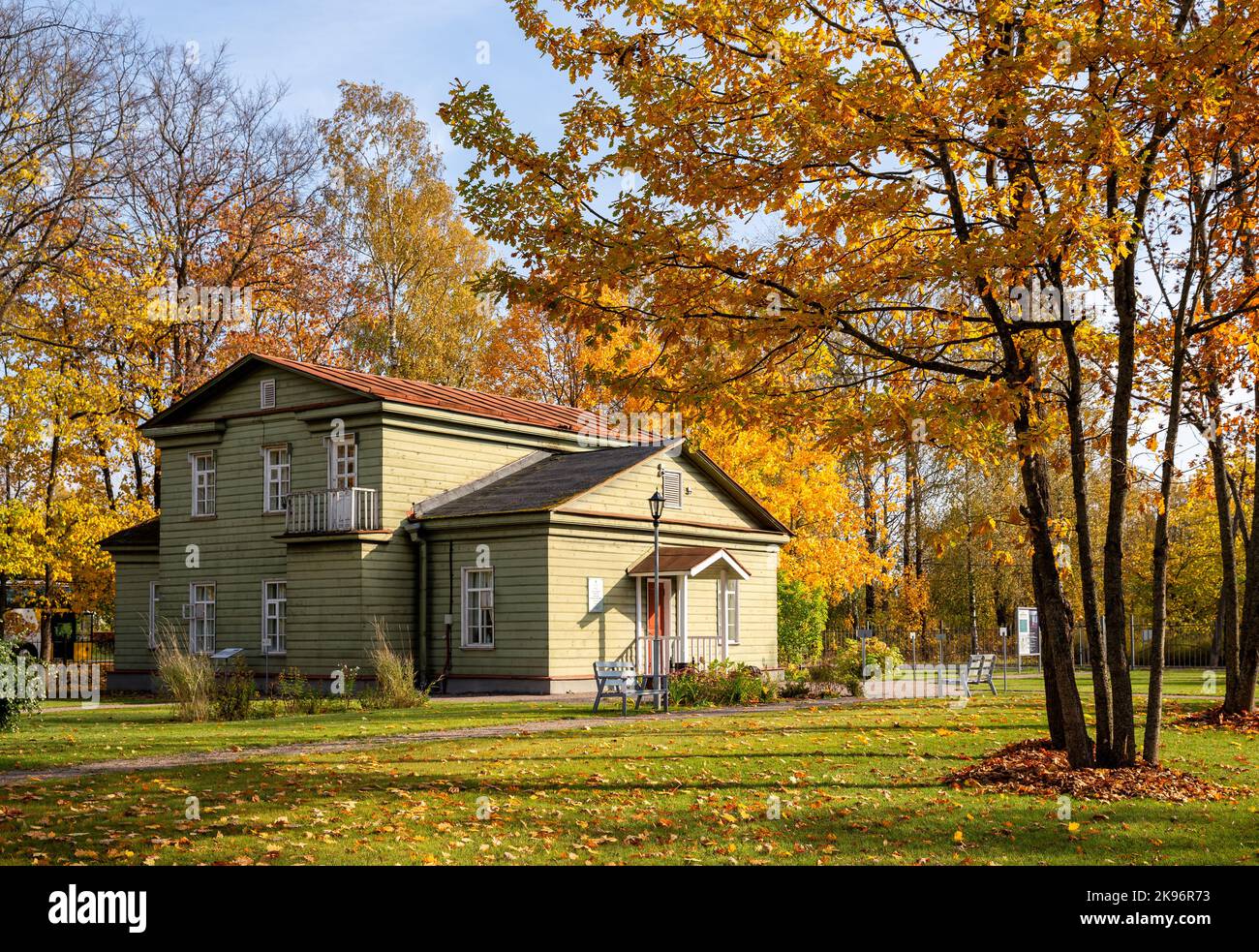 Chudovo, Russia - October 08, 2022: Museum estate of the poet N.A ...