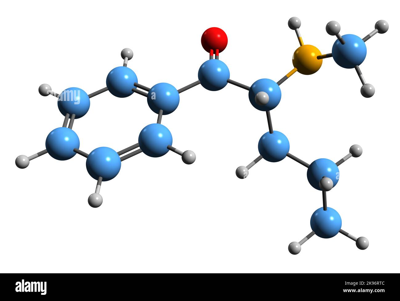 3D image of Pentedrone skeletal formula - molecular chemical structure ...