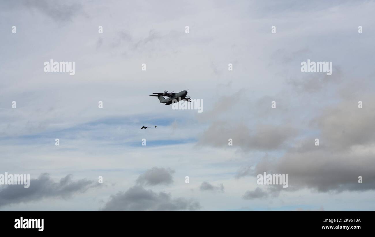 ZM409 RAF Royal Air Force Airbus A400M Atlas military cargo airplane on ...