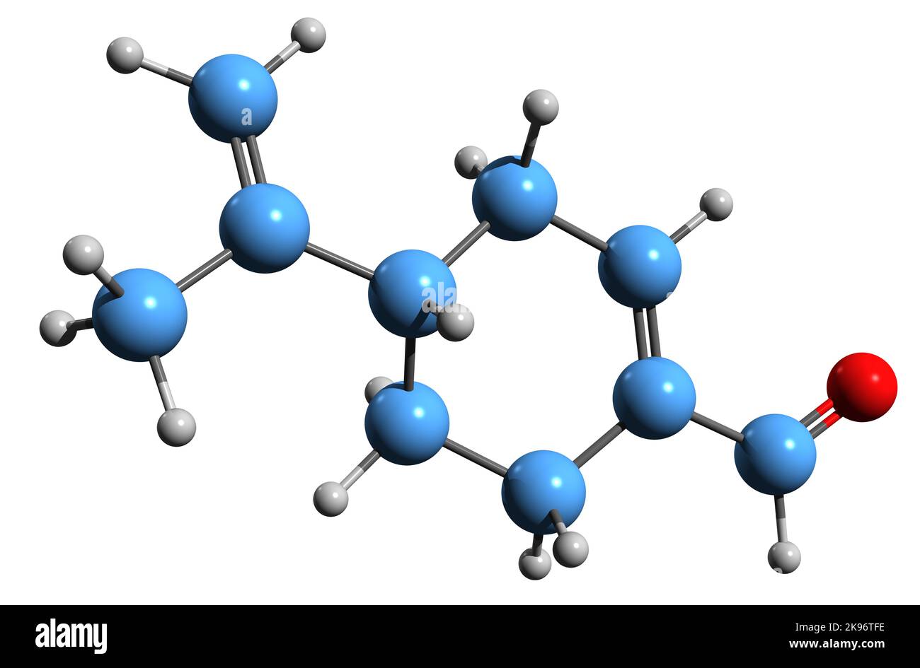 3D image of Perillaldehyde skeletal formula - molecular chemical ...