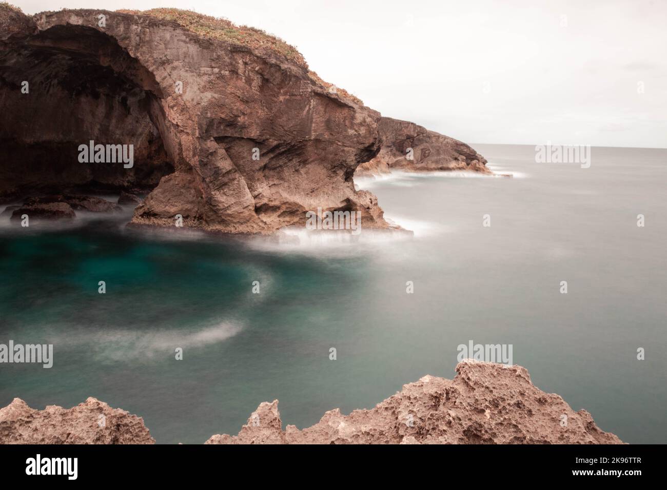 An aerial view of a cliffy seashore Stock Photo - Alamy