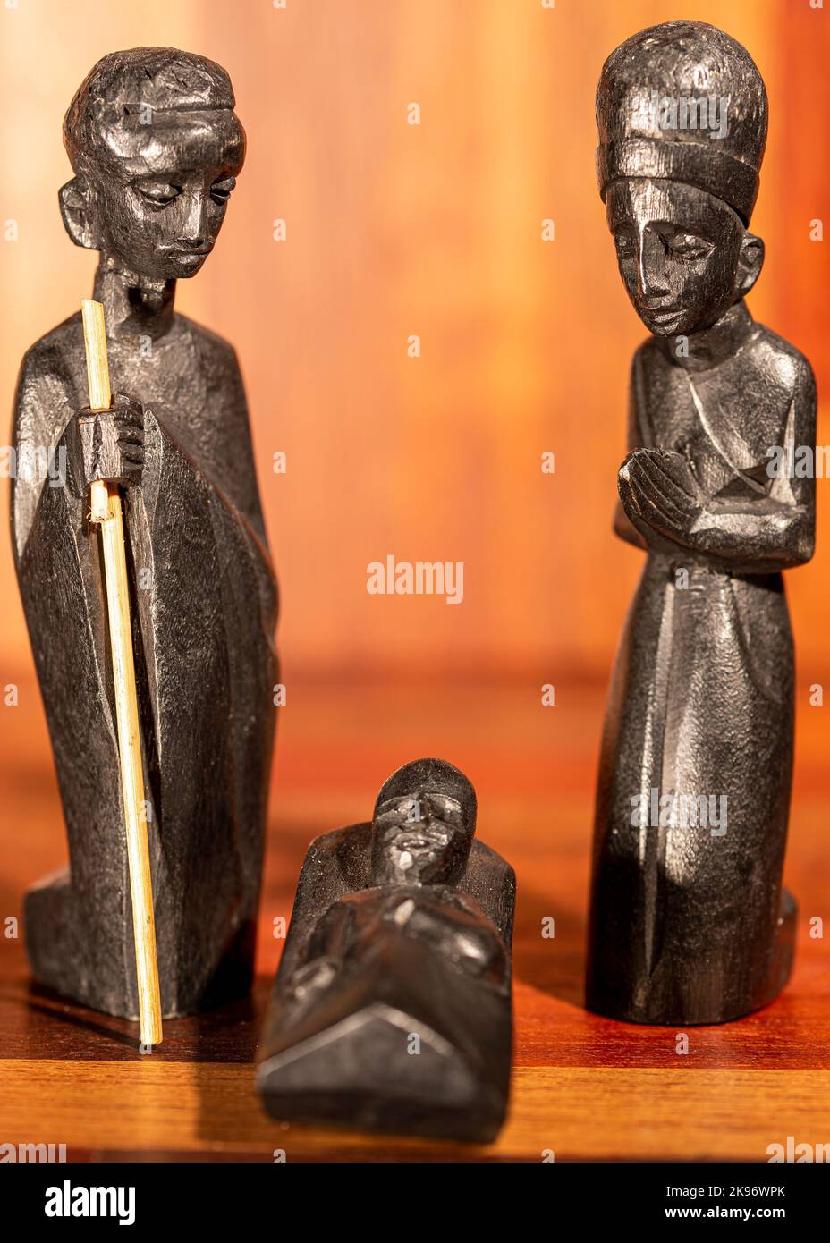 The Nativity Scene with African ebony figurines Stock Photo - Alamy