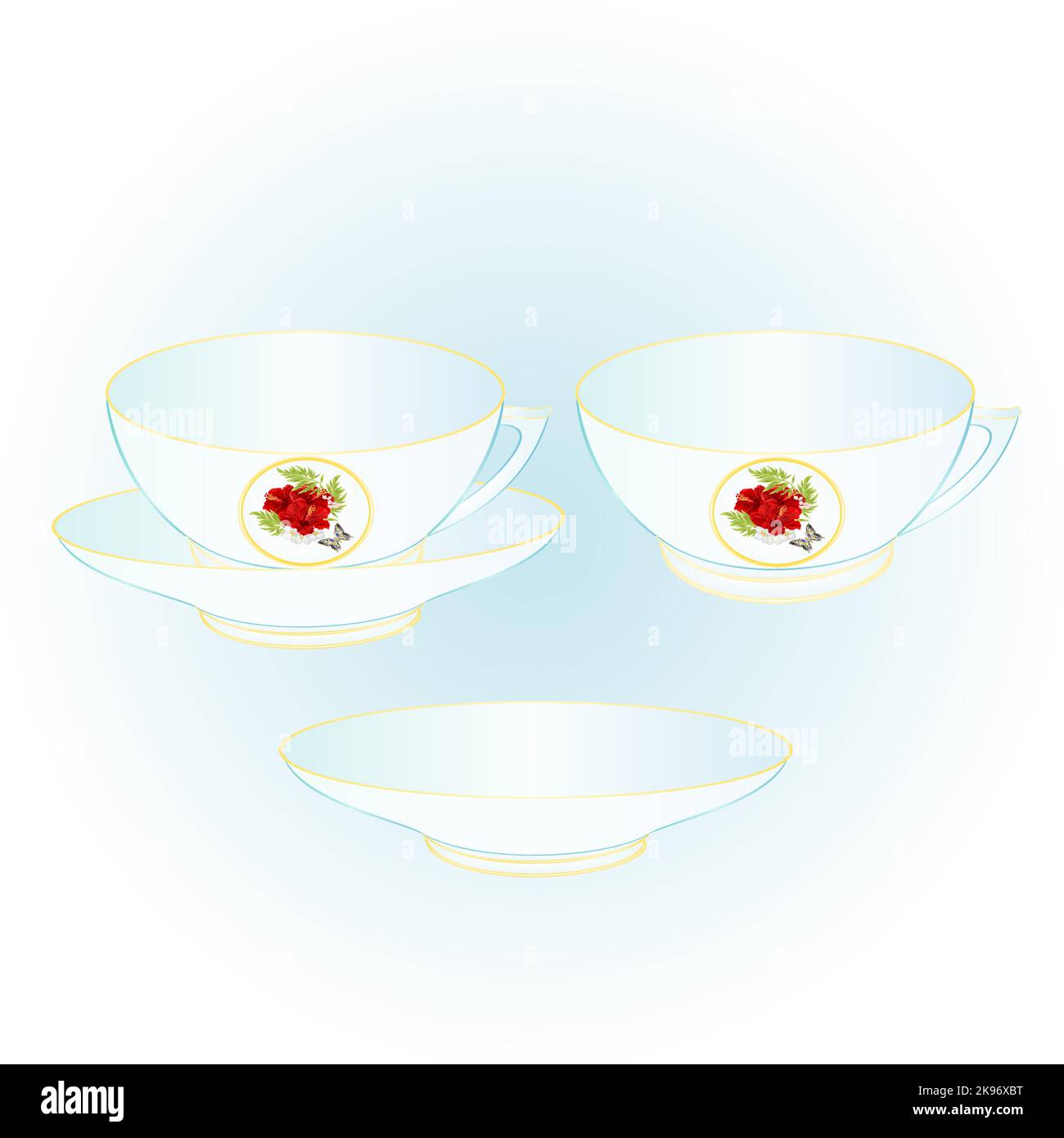 Chinaware vector vectors hi-res stock photography and images - Alamy