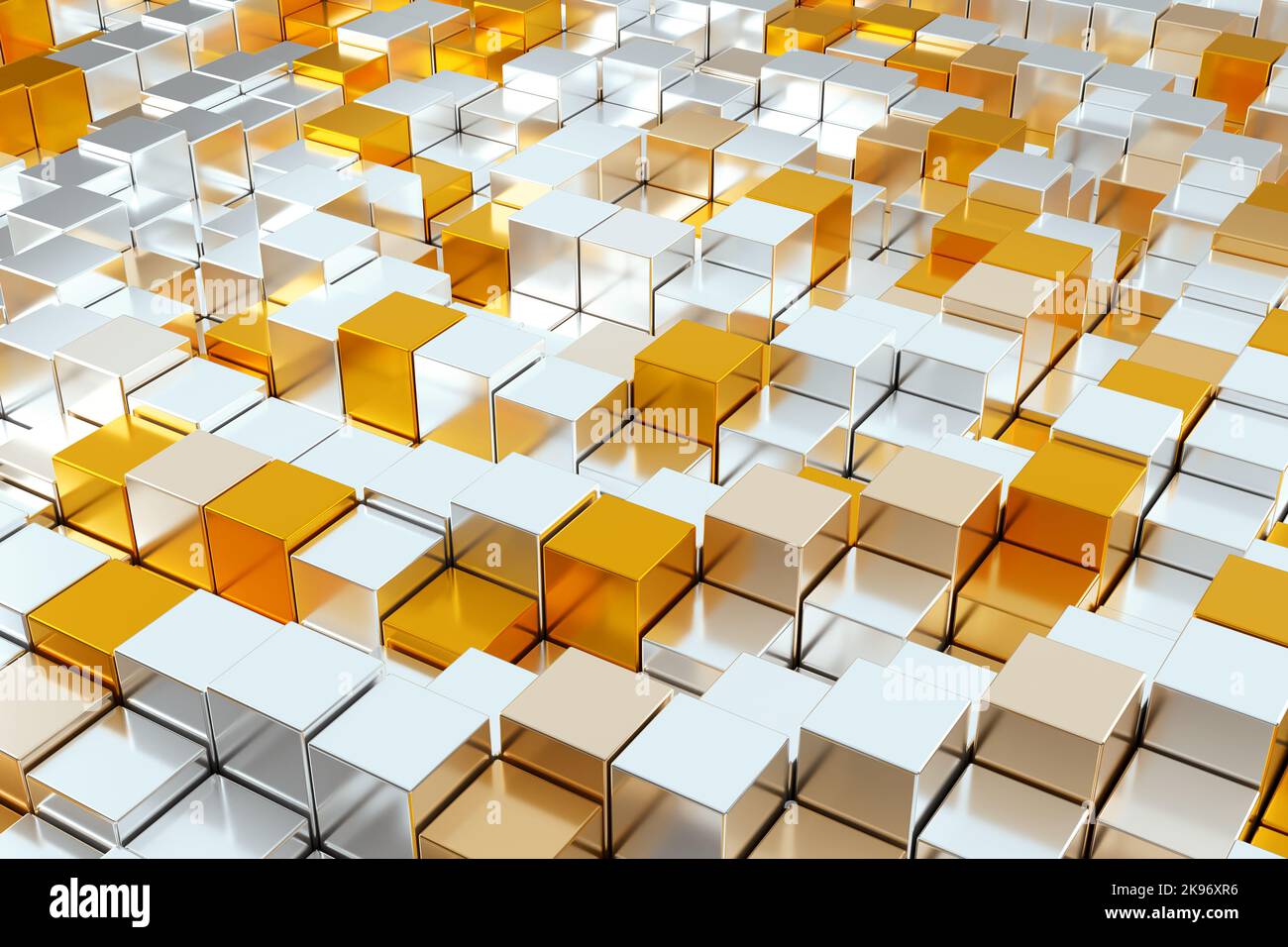 Abstract Futuristic Cubes, Technology Background 3D Illustration Render Stock Photo - Alamy