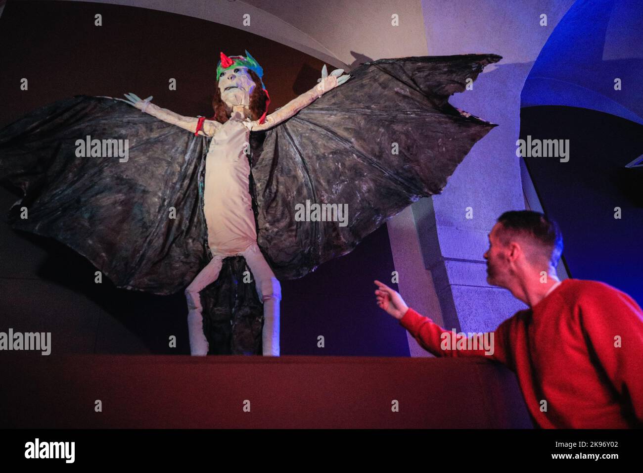 London, UK. 26th Oct, 2022. Staff pose with Monster Chetwynd, hybrid ...