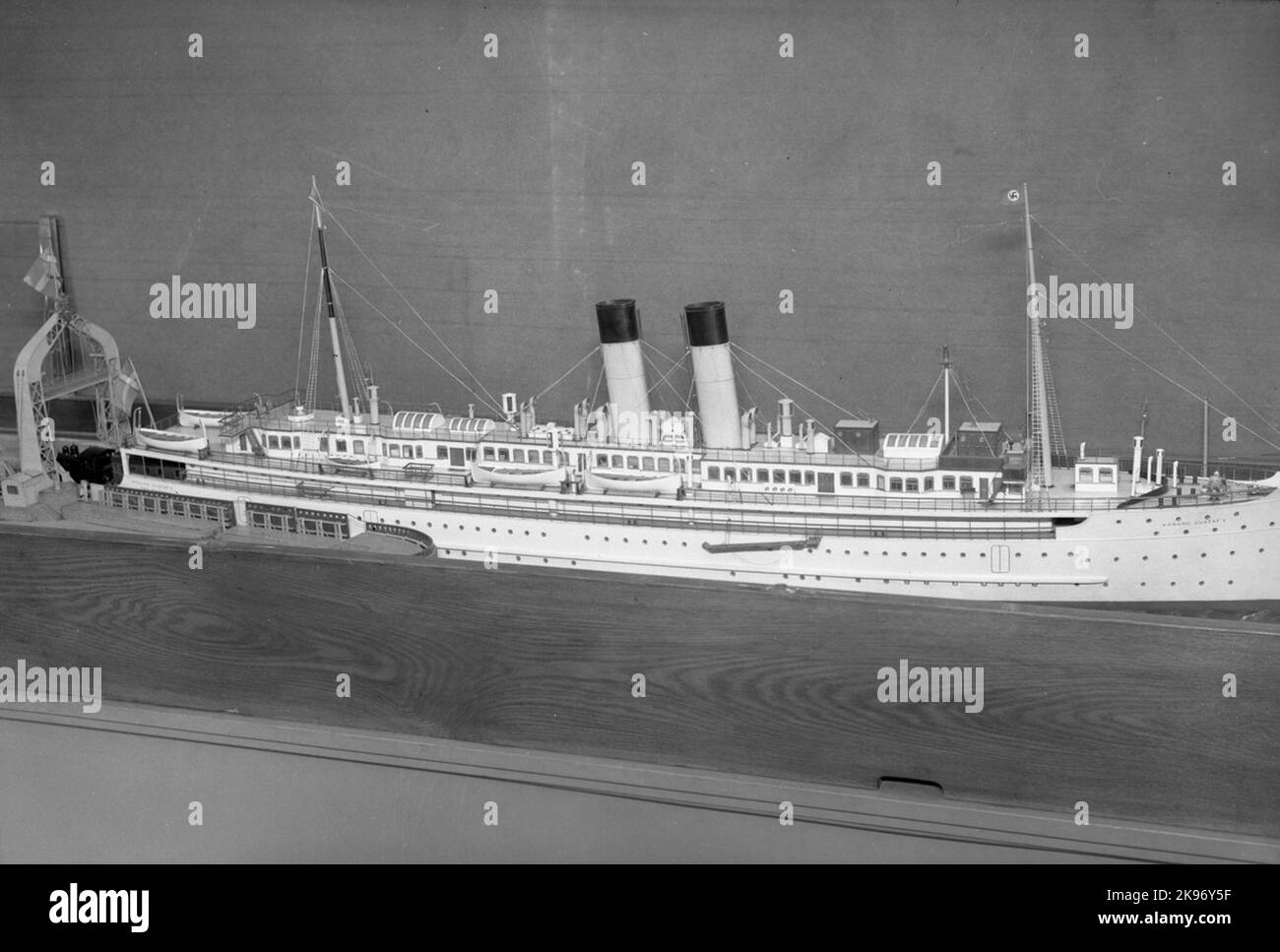 Model of the Gustaf V train ferry; Railway Museum Stock Photo - Alamy