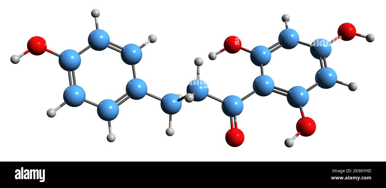 3D image of Phloretin skeletal formula - molecular chemical structure ...