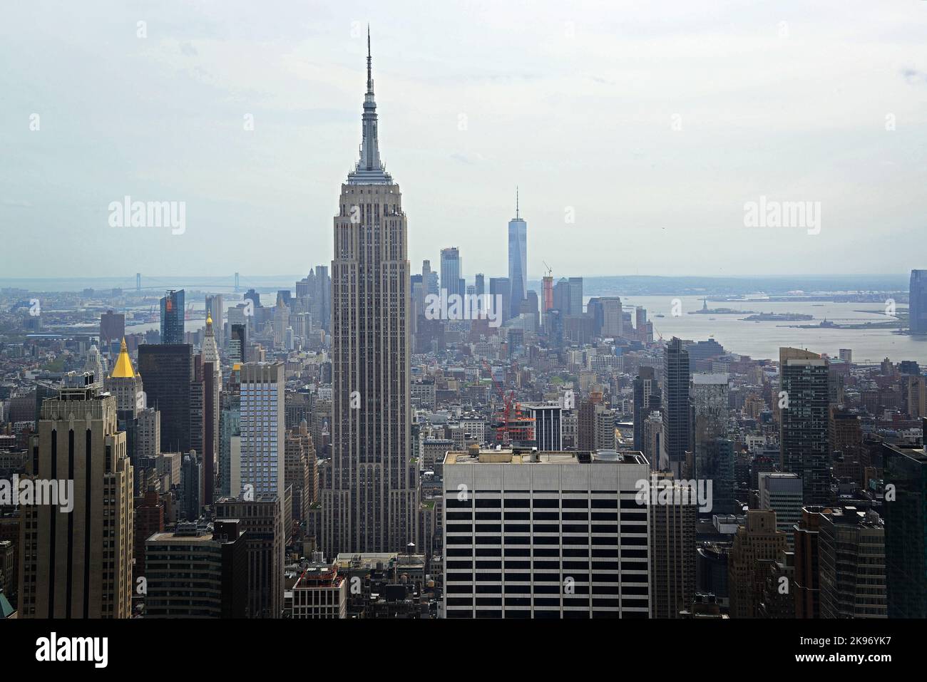 A top cityscape view to high rise modern buildings and skyscrapers of ...