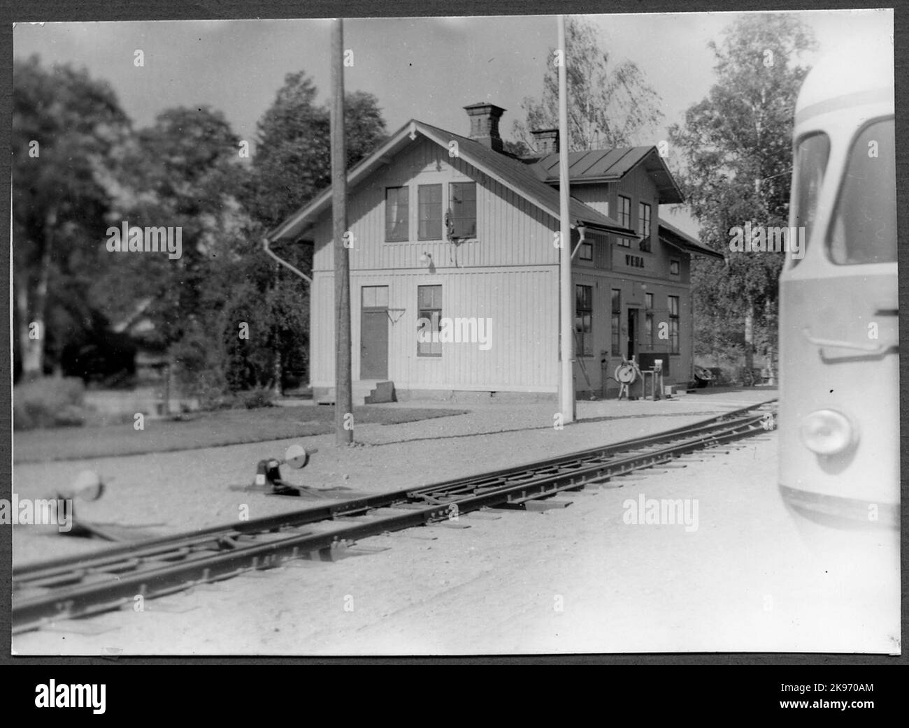 Rail bus at Vena station Stock Photo - Alamy