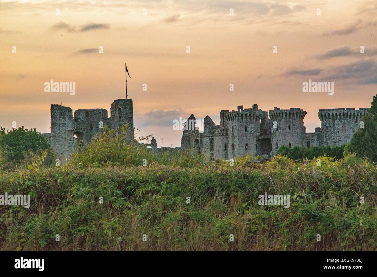 Raglan Castle,/ Castell Rhaglan Stock Photo - Alamy