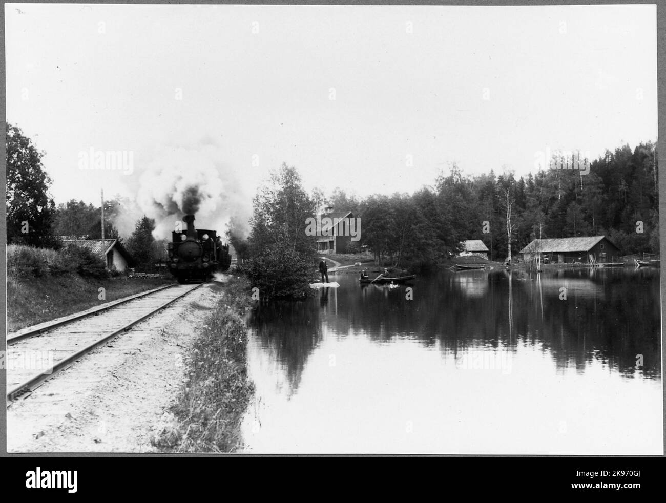 Frövi - Ludvika Railway, Flj Lok 13 on the line between Bånghammar and ...