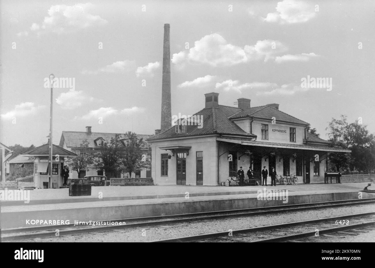 The railway station in Kopparberg Stock Photo - Alamy