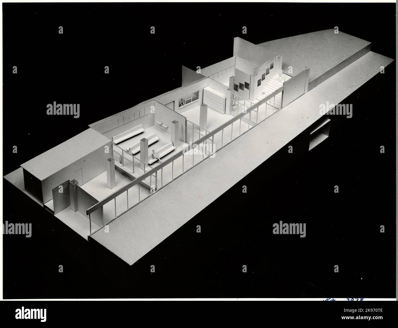 Model, inside of new station house in Sundbyberg Stock Photo - Alamy