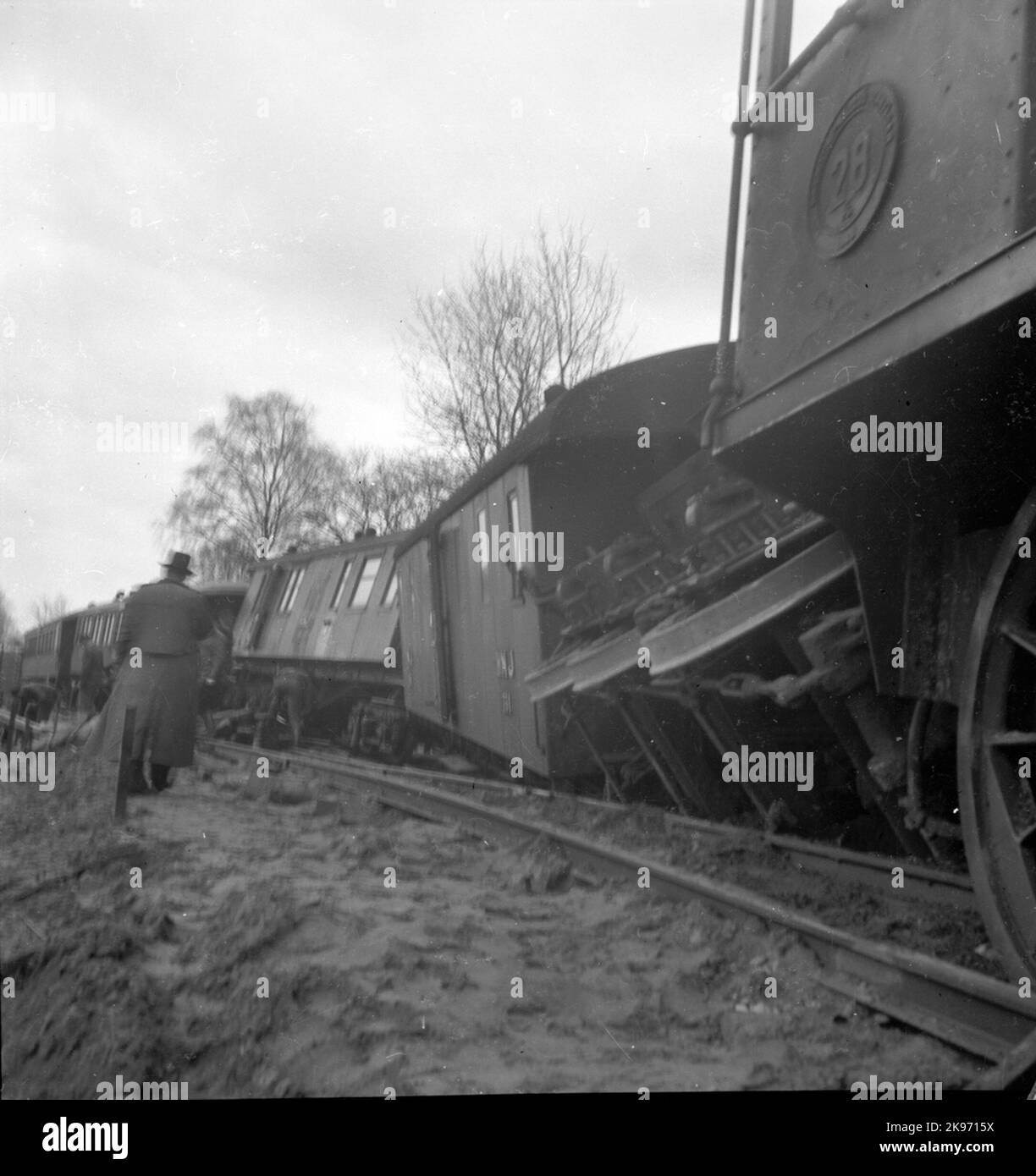 Tear tracking at Bredaryd. The train was on its way to Halmstad. It ...