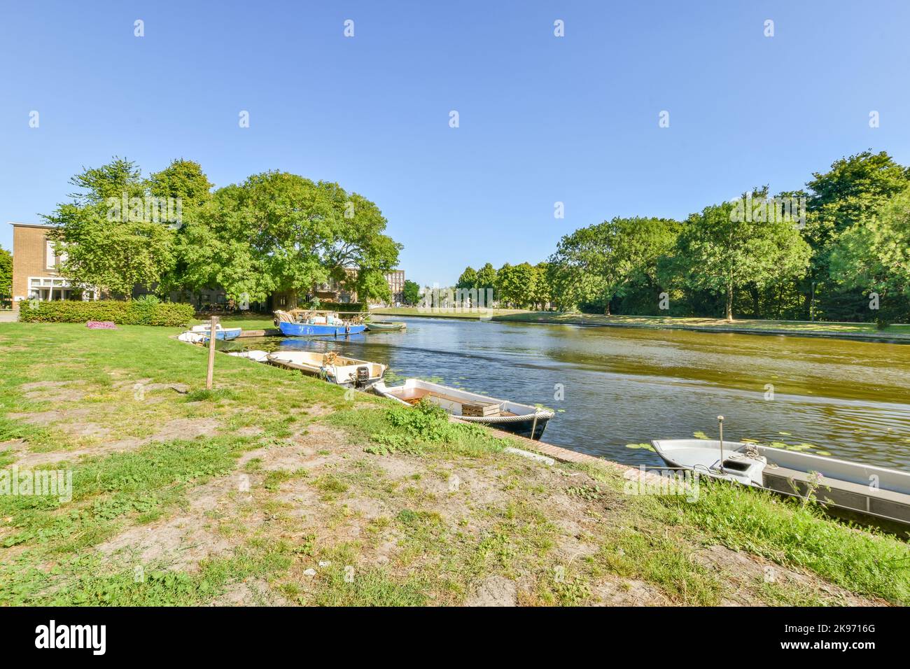 View of street near building with beauty of vegetation outside Stock ...