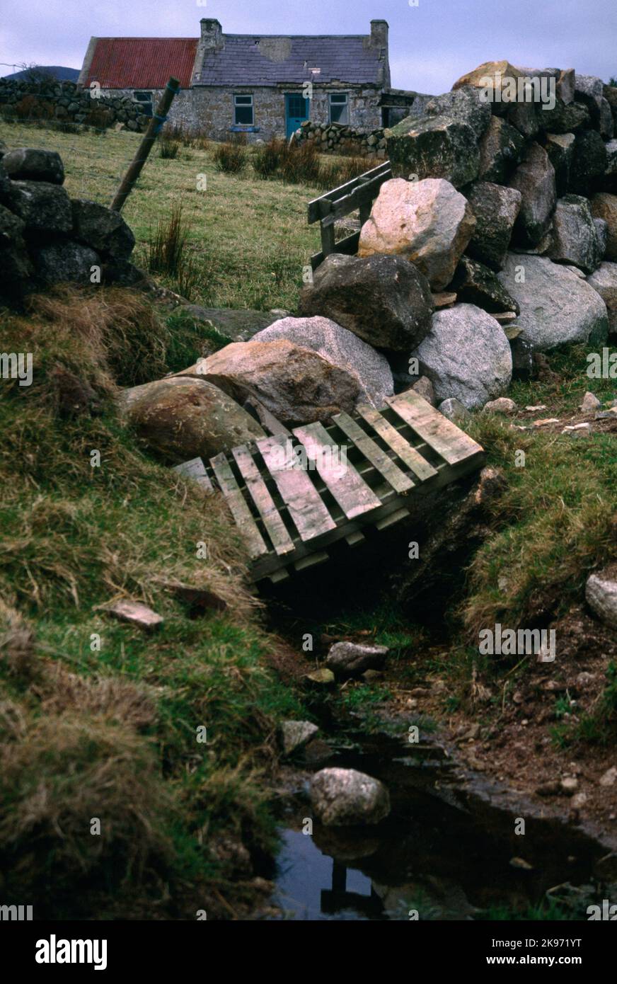 Mourne Mountains Northern Ireland Croft - Bridge Over Stream Stone Wall ...