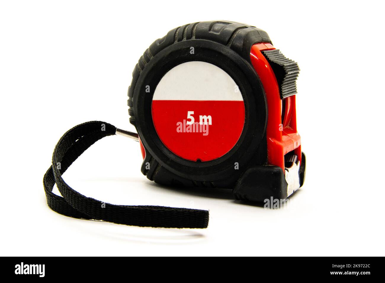 5 meter measuring tape isolated on white background Stock Photo - Alamy