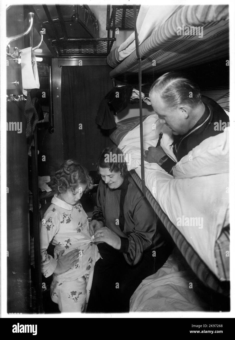 Traveling with 3rd grade sleeping compartment. State Railways, SJ Abo2c ...